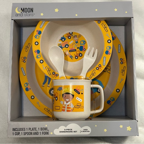 Moon & Stars | Dining | Moon Stars 5 Piece Construction Dinnerware Set ...